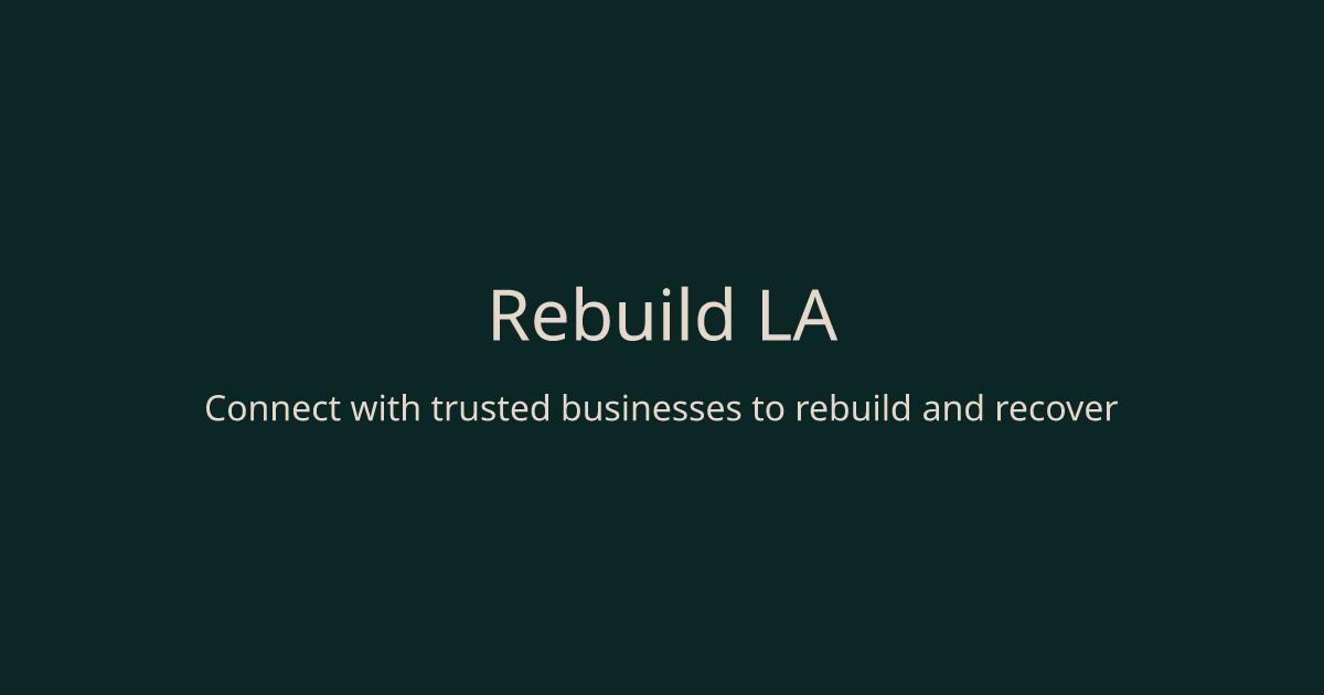 Rebuild LA Marketplace